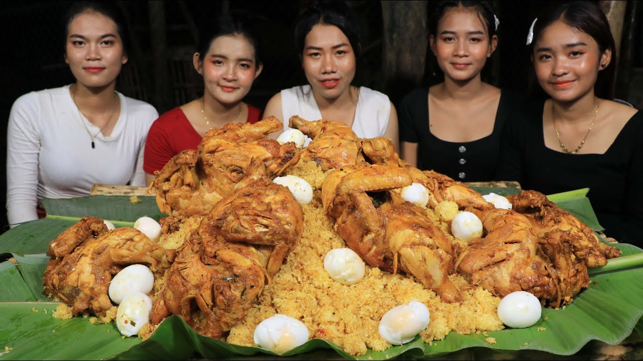 Wow rice fried with curry chicken cooking recipe - Amazing video - YouTube