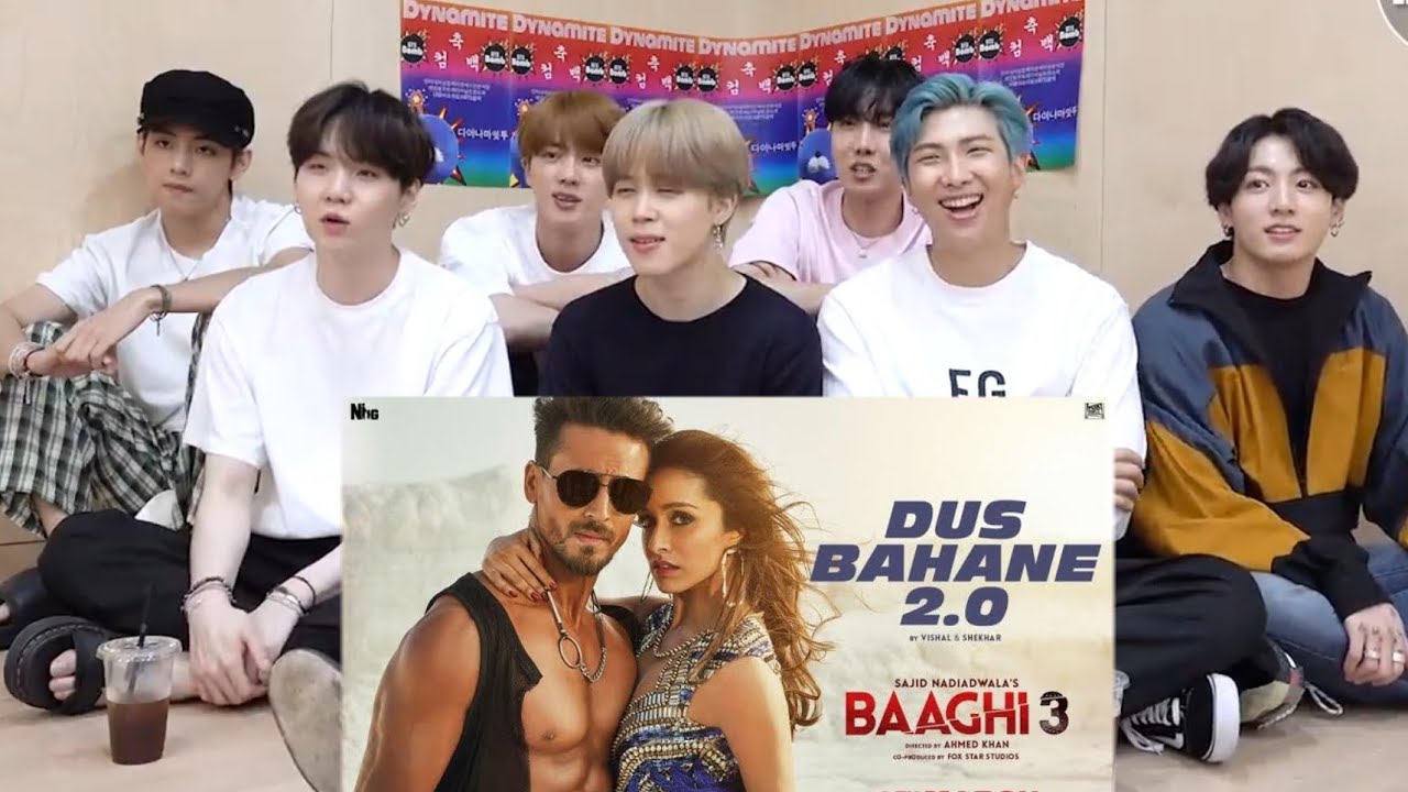 BTS reaction to bollywood song|Dus Bahane 2.0 song|BTS reaction to ...