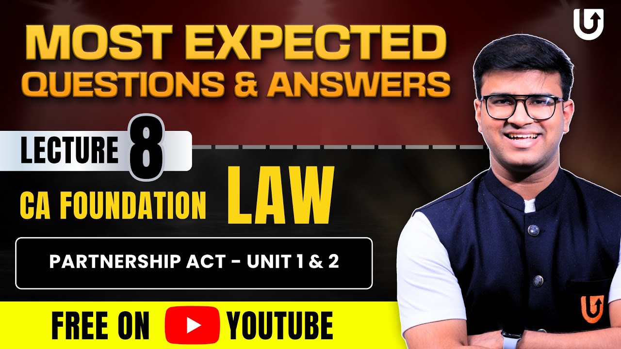 Partnership Act - Unit 1 & 2 CA Foundation law | Most Expected ...