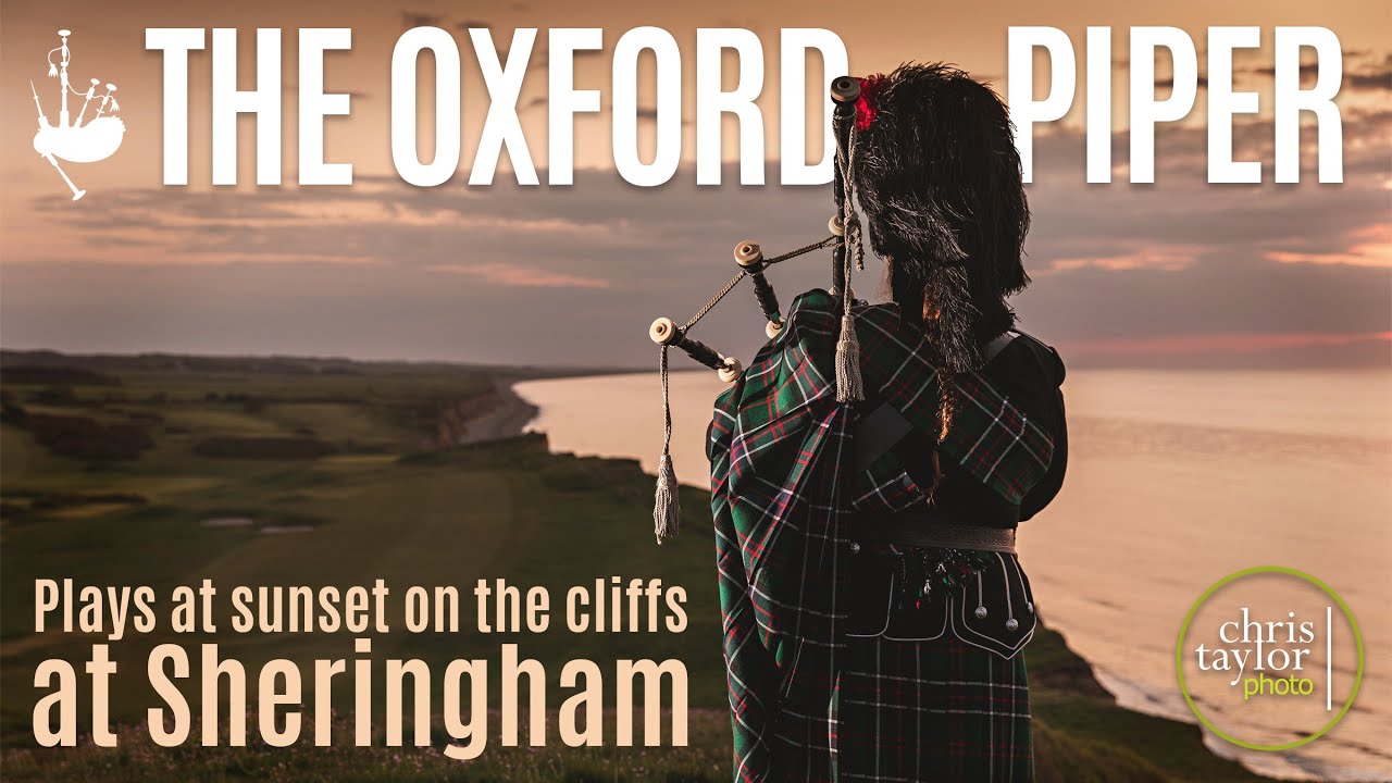 The Oxford Piper plays at sunset on Sheringham cliffs - YouTube