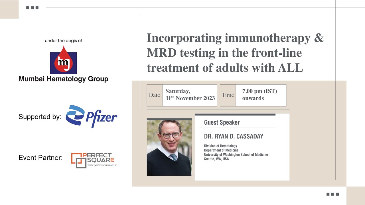 Incorporating immunotherapy and MRD testing in the front-line treatment ...