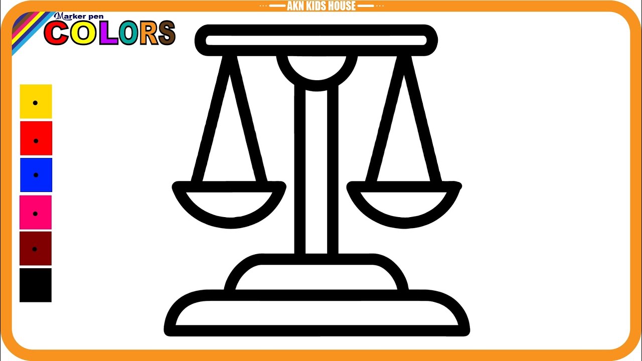 Weighing Scale DRAWING And Coloring / Akn Kids House - YouTube