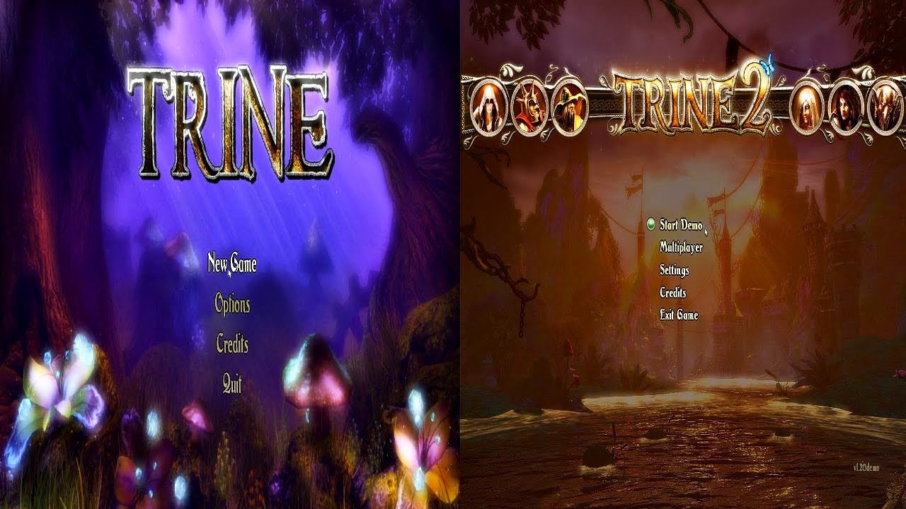 Геймплей двух демо версией по играм Trine - PC - ОС WIndows - YouTube