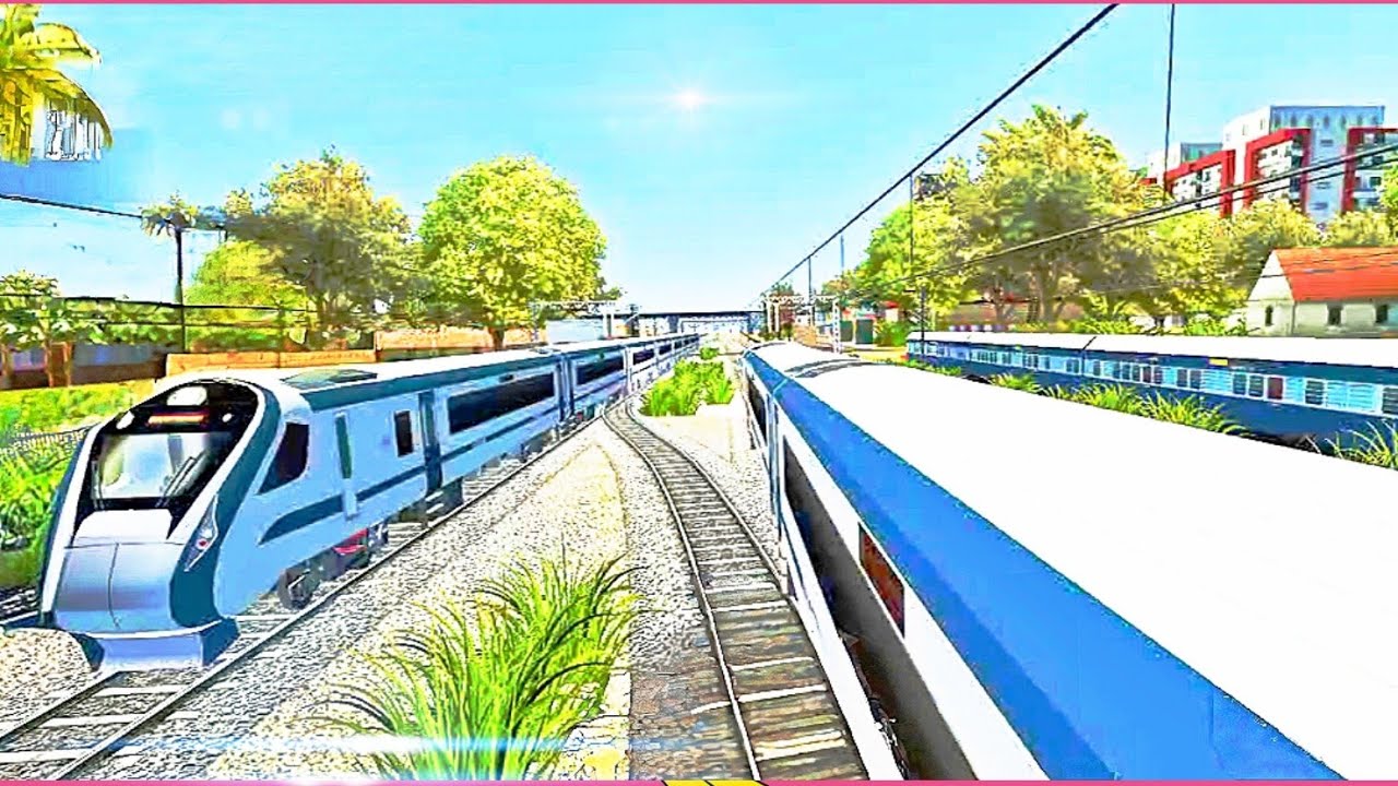 THREE TRAIN CROSSING IN SAME RAIL TRACK | BUMPY RAILROAD | Train ...