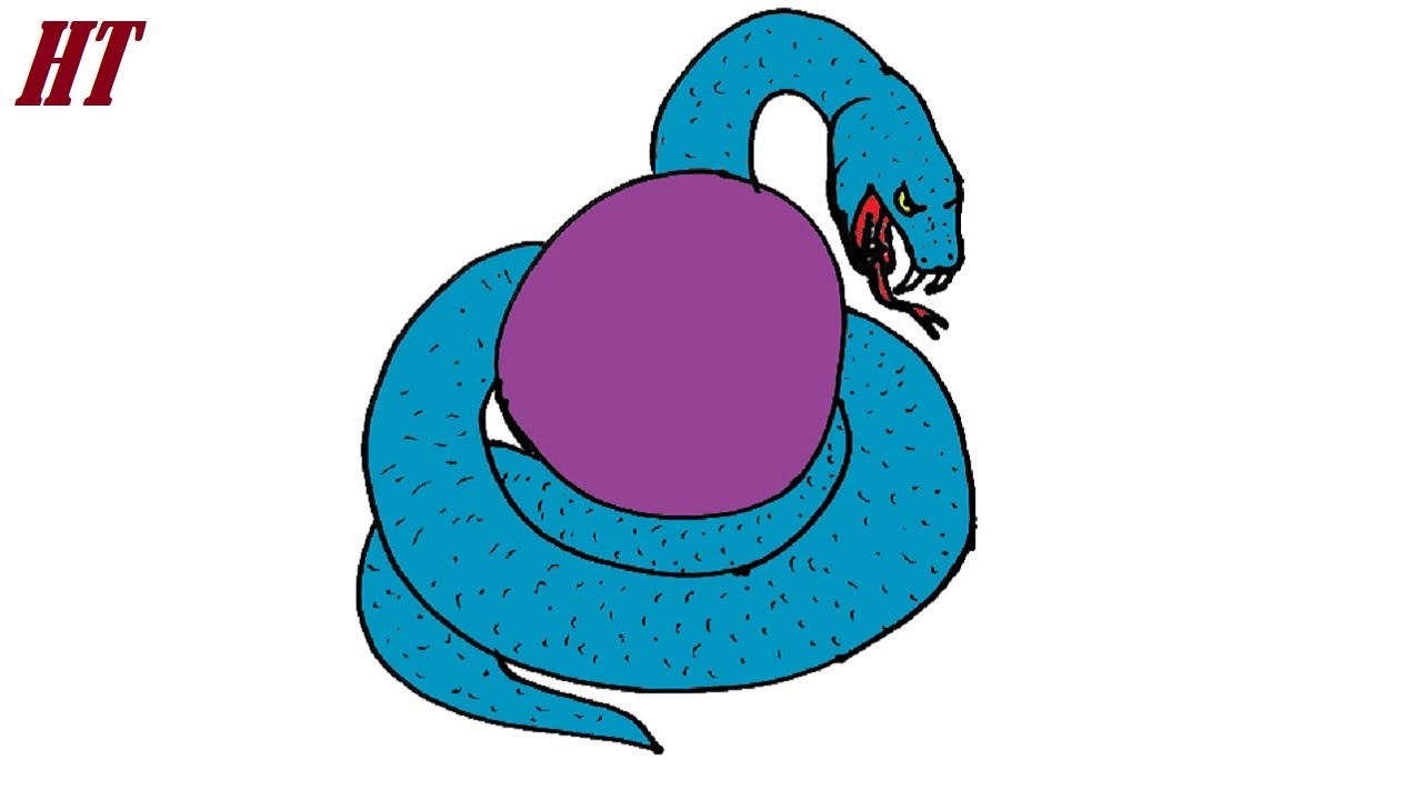 How to Draw a Serpent easy Step by Step - YouTube