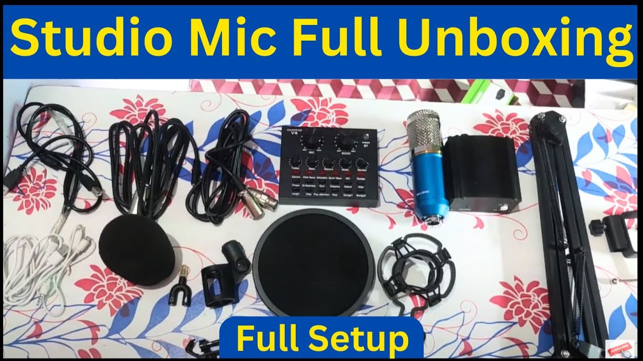 Studio mic full setup || mic for youtube video - YouTube