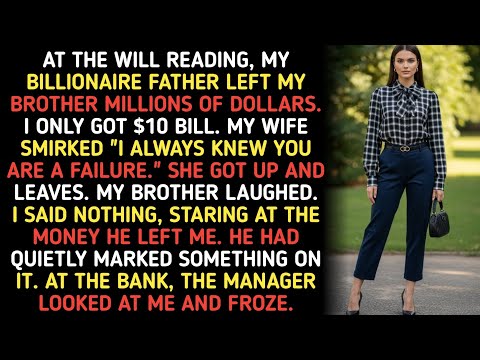 AT THE WILL READING, MY BILLIONAIRE FATHER LEFT MY BROTHER MILLIONS OF DOLLARS.I ONLY GOT $10 BILL.