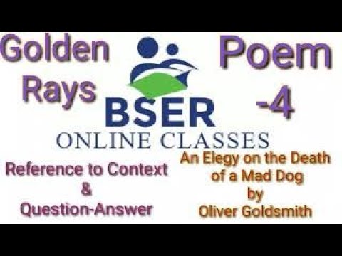#Class_10th_poem_4 #An_Elegy_on_the_Death_of_a_Mad_Dog by #Oliver ...