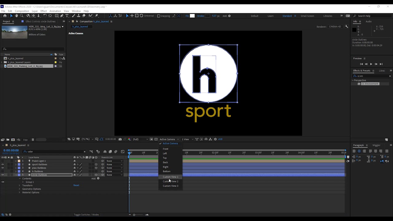 After Effects 3D Geometry - YouTube