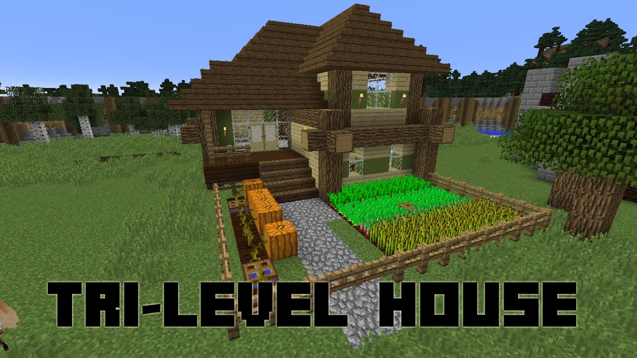Minecraft: Tri-Level House - Build Tutorial - YouTube