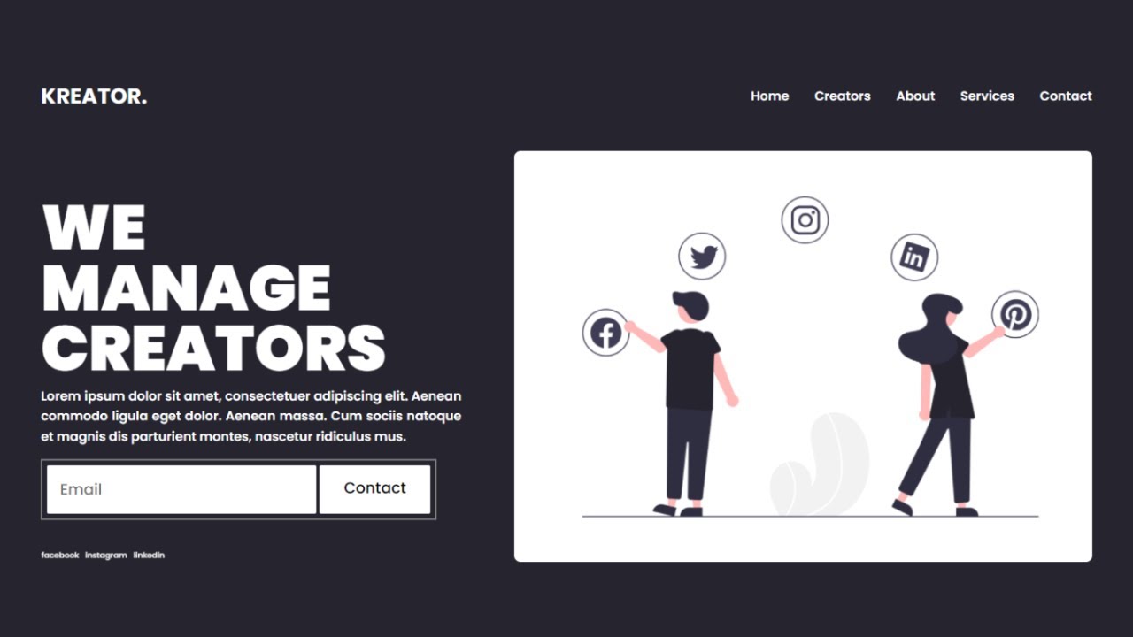 Modern Websites Landing Page Design With Animation | HTML, CSS And GSAP ...