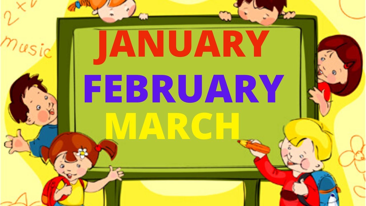 Months of the year with spelling | January February March | Months name ...