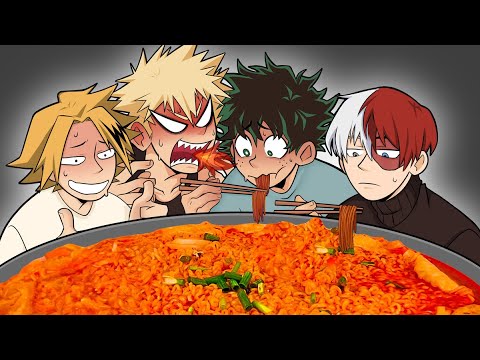 MHA Voice Actors Vs The SPICIEST Korean Noodles Challenge