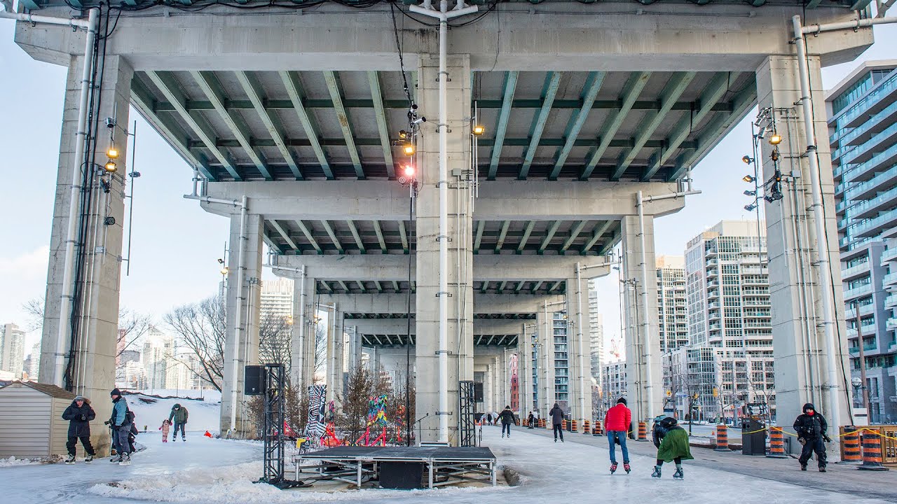 The Bentway Skate Trail in Toronto is back for another year - YouTube