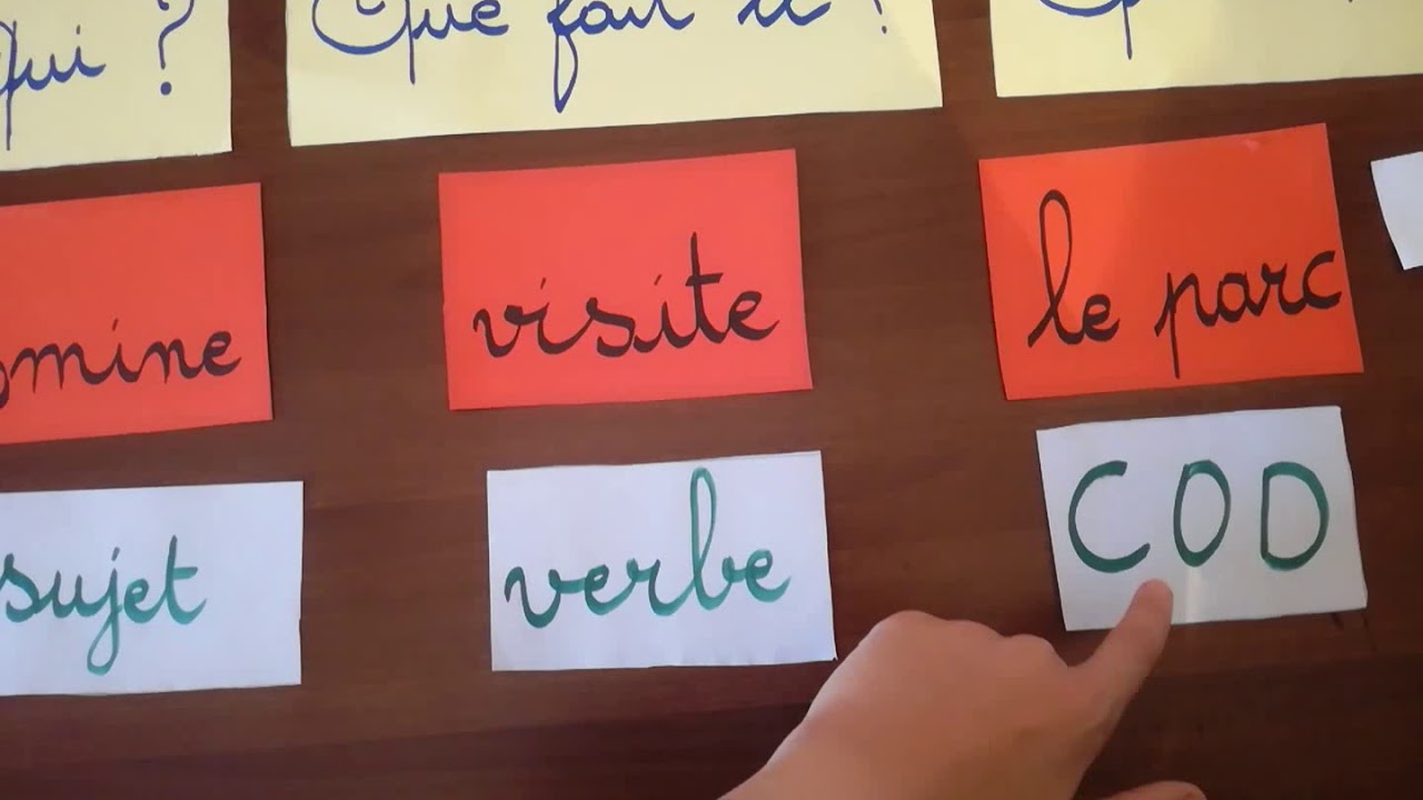Sujet verbe COD( projet 1 Séquence 1) 5ap - YouTube