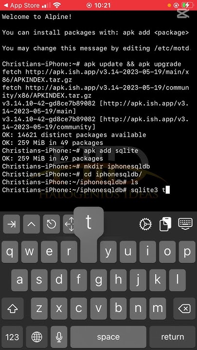 Run SQL on iPhone with SQLite in iSH Shell ⚡📱 | Create DB & Query in Terminal #linux #android # ...