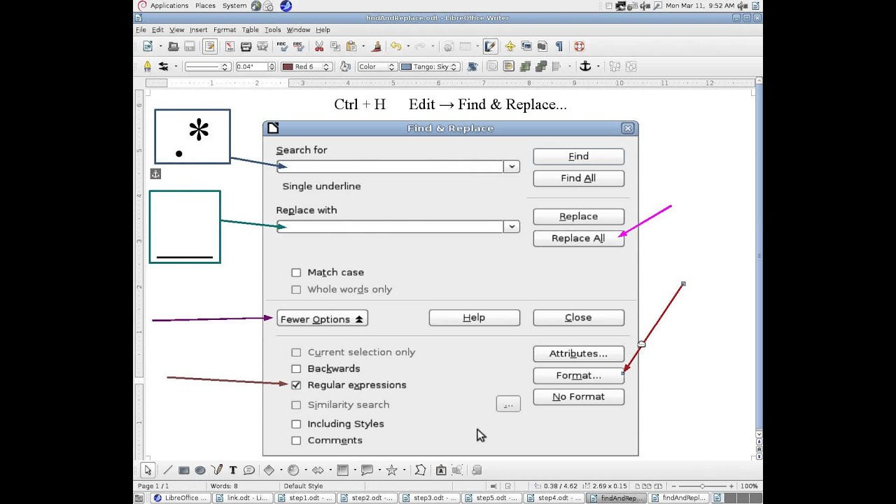Fill in the blanks in LibreOffice 4 - YouTube