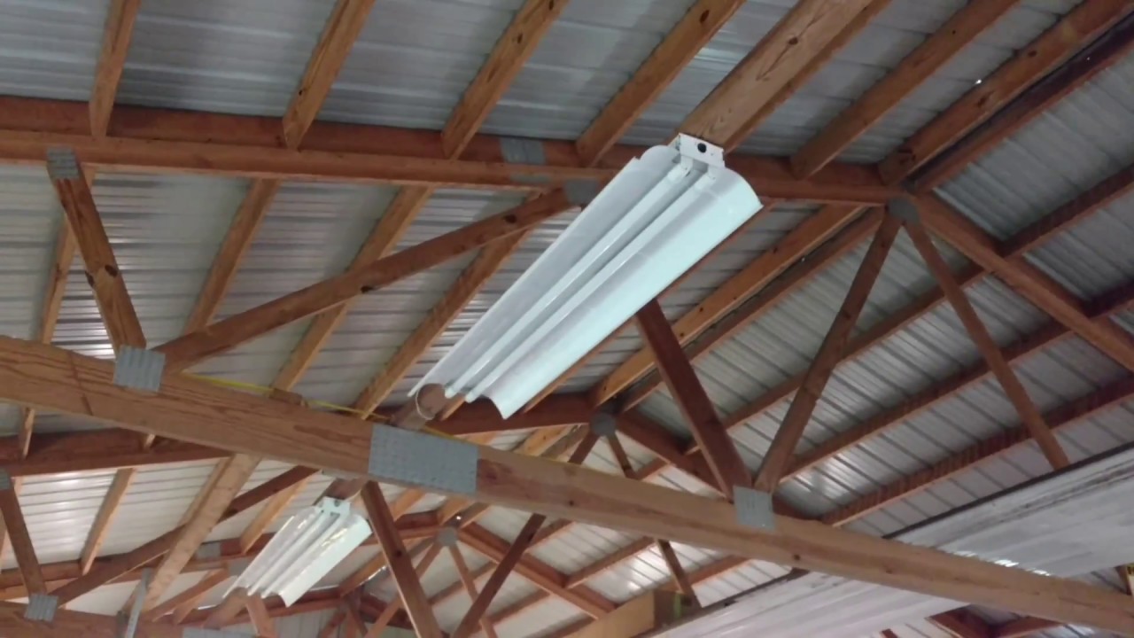 LED Lights In The Shop/Barn - YouTube