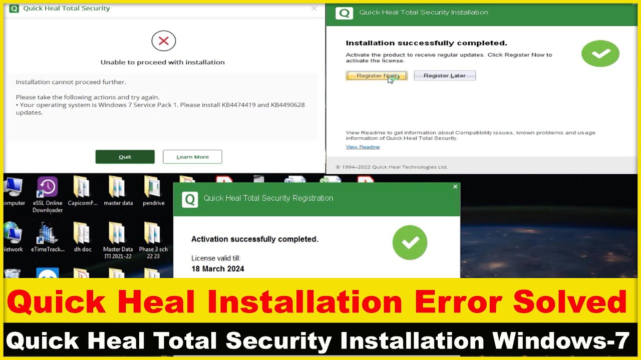 quick heal installation error solved || quick heal total security ...