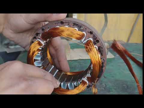 24 slot cooler motor winding aluminium data | 1 inch cooler motor winding data