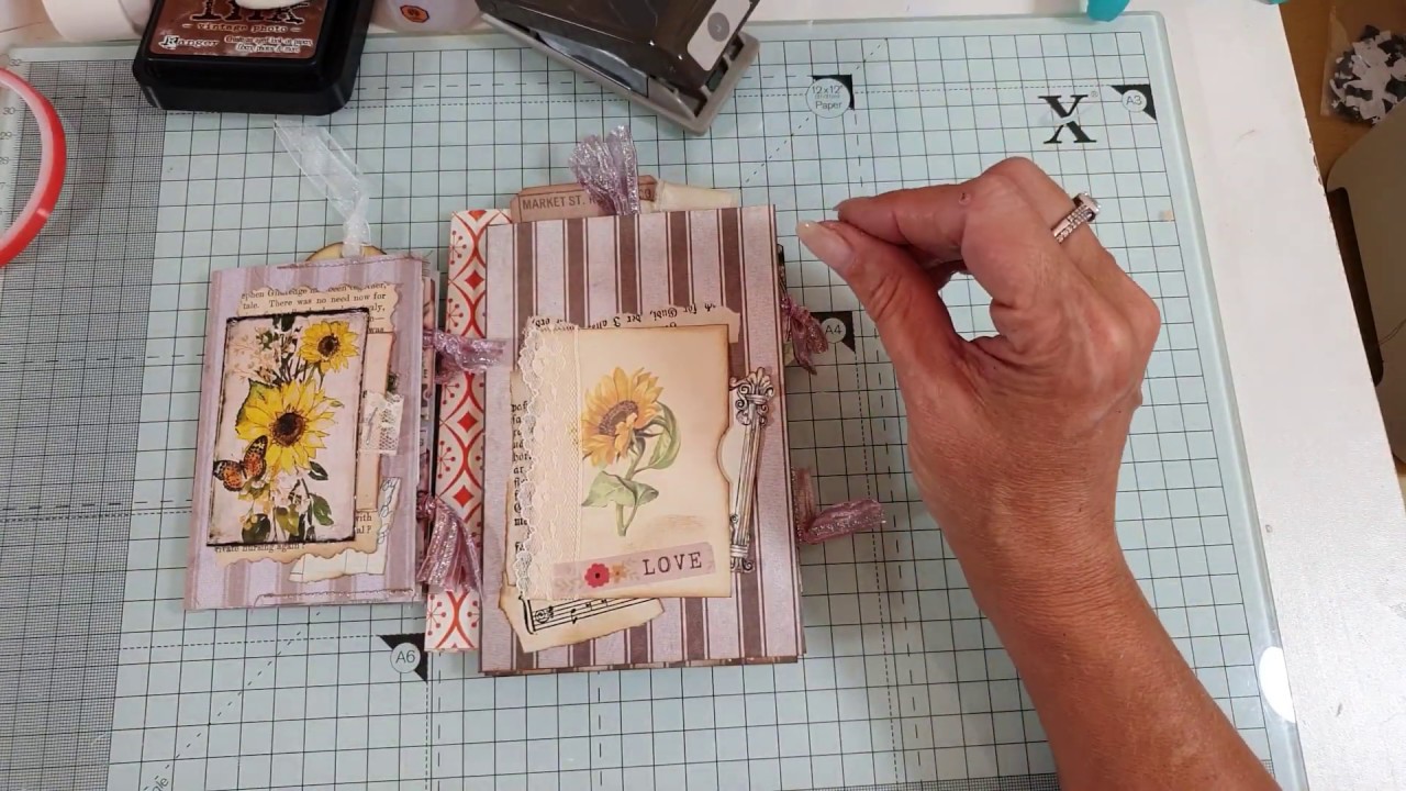 Easy Vintage Pocket Booklet Tutorial Part 1 - YouTube