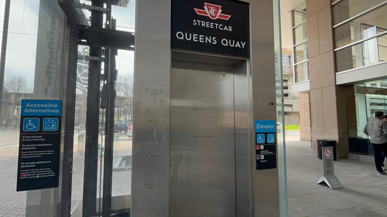 Elevator at Toronto TTC Queen’s Quay Streetcar Station 4/18/2023 - YouTube