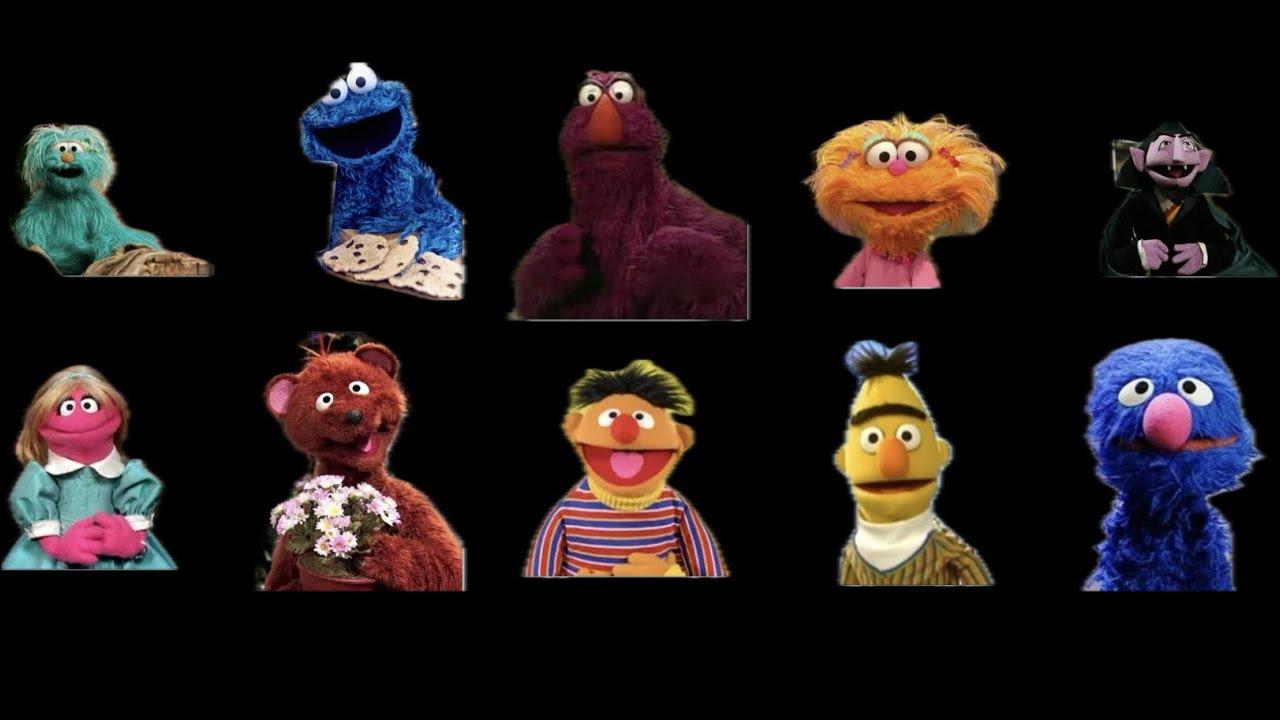 Rosita Cookie Monster Telly Zoe Count Von Count Praire Dawn Baby Bear ...