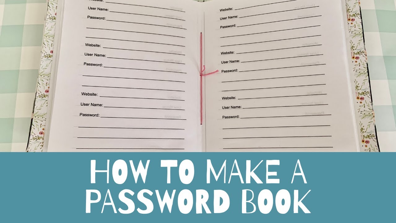 How to make a simple junk journal password book - YouTube