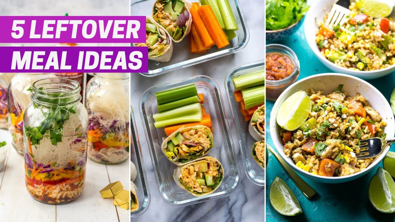 QUICK LEFTOVER MEAL RECIPES | 5 Ways to Use Up Leftover Rice, Chicken ...