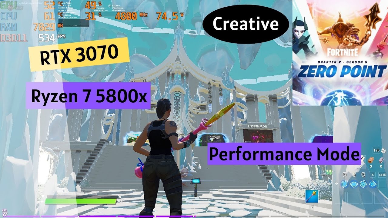 Fortnite Performance Mode | RTX 3070 & Ryzen 7 5800x | Creative ...