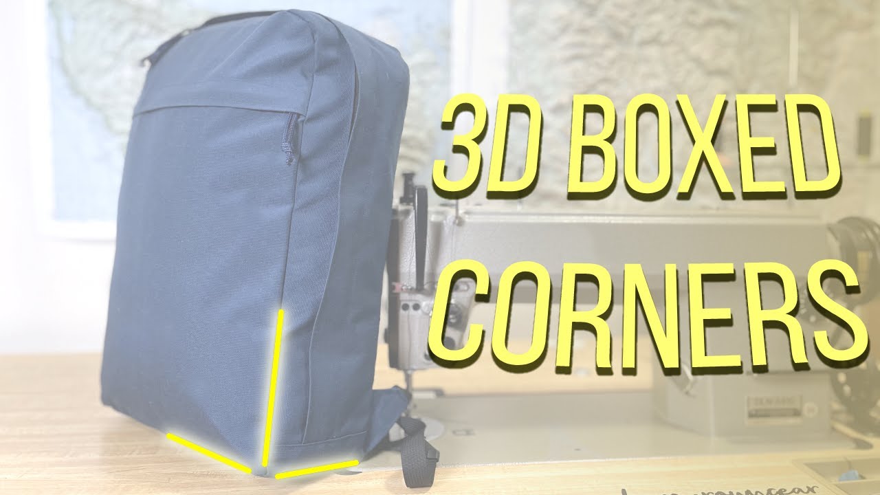 Trick to sewing crispy 3D Boxed Corners for MYOG backpacks - YouTube