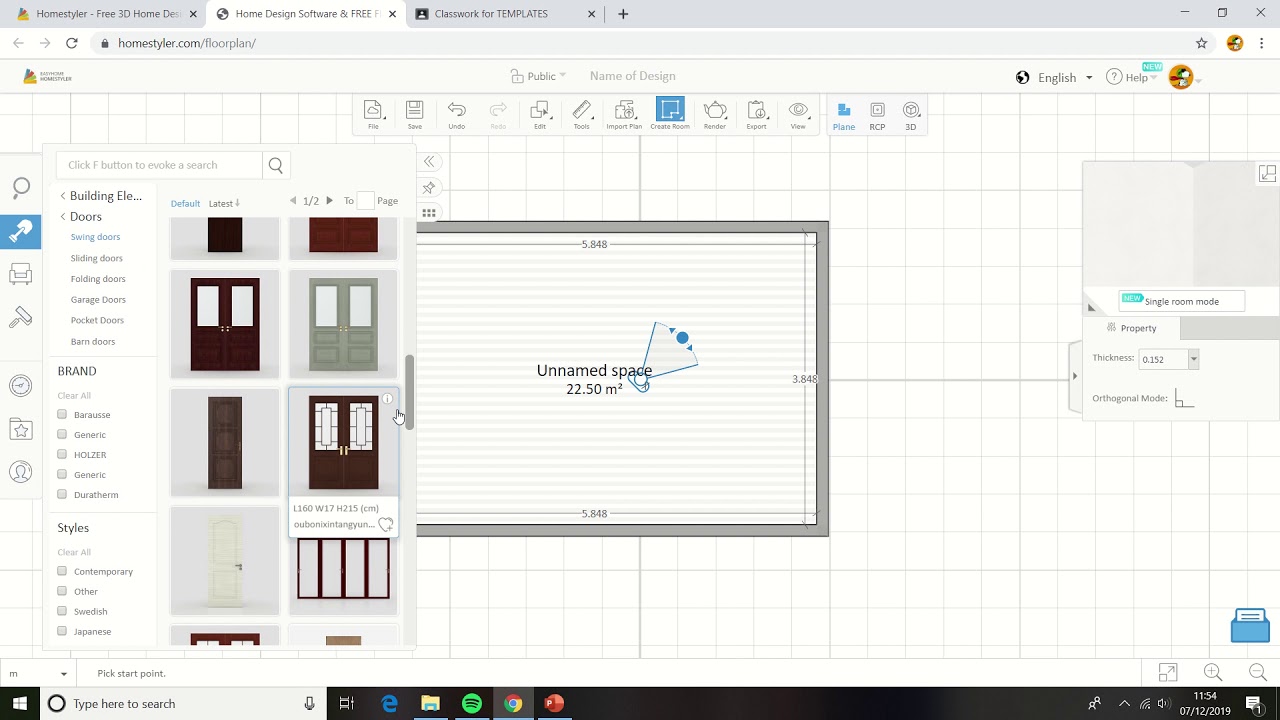 Adding doors and windows in HOMESTYLER - YouTube