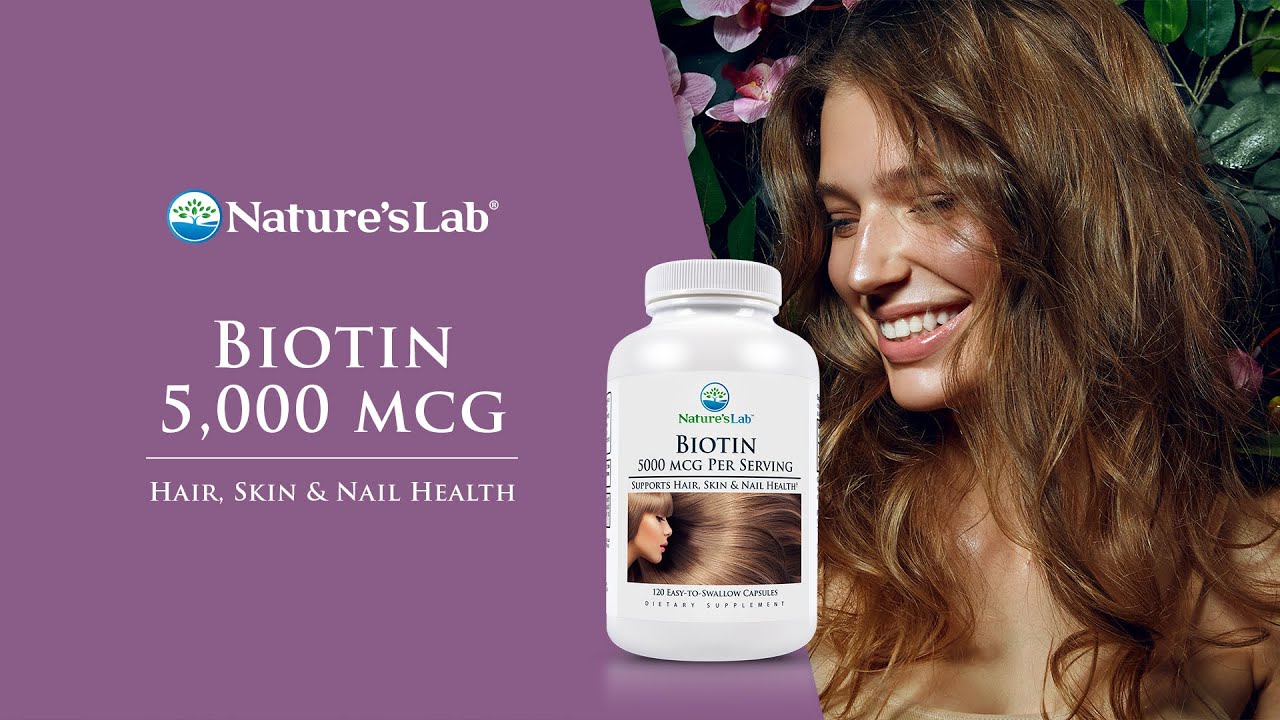 Nature's Lab Biotin 5000 MCG - Promotes Healthy Hair, Skin & Nails ...
