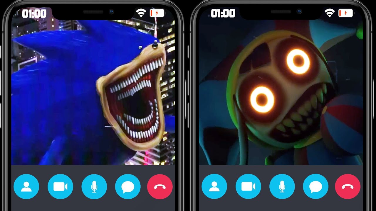 POMNI IS SCARED!!! SONIC TAPES SCARES POMNI SCARY CALL!! - YouTube