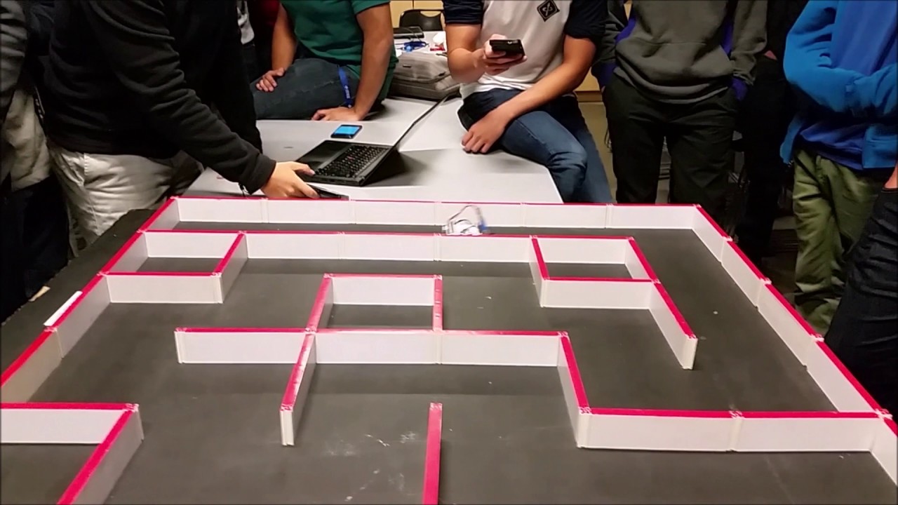 Micromouse Path Following Test - UCLA Fall 2016 Team 6 Rat - YouTube