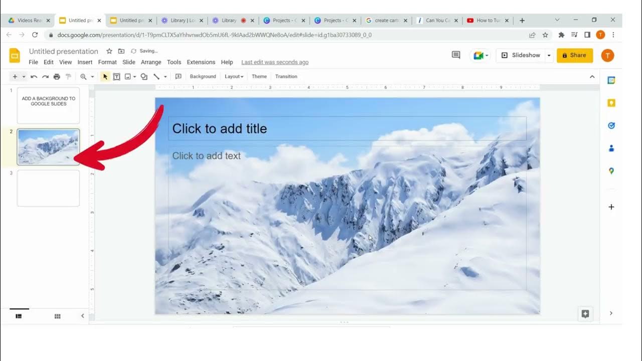 Add a background to Google Slides Presentation - YouTube