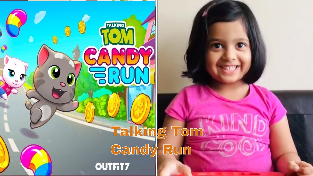Mimi playing with Talking Tom and ben |Talking Tom Candy Run Gameplay ...