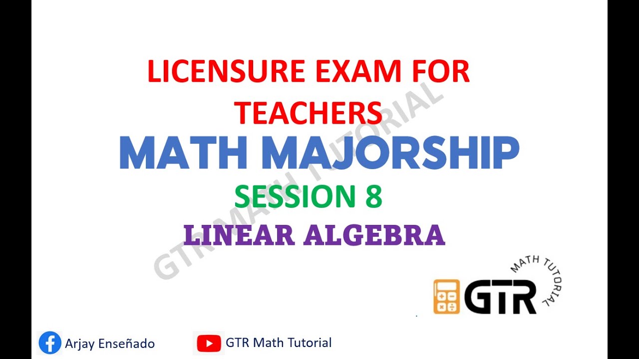 LET Reviewer 2024 | Linear Algebra | Session 8 - YouTube