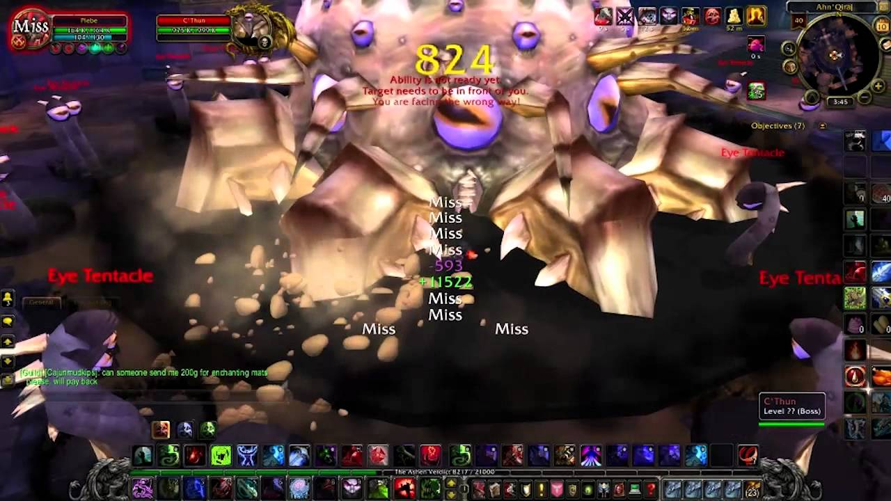 How to Solo C'Thun in AQ40 - with real-time commentary - YouTube