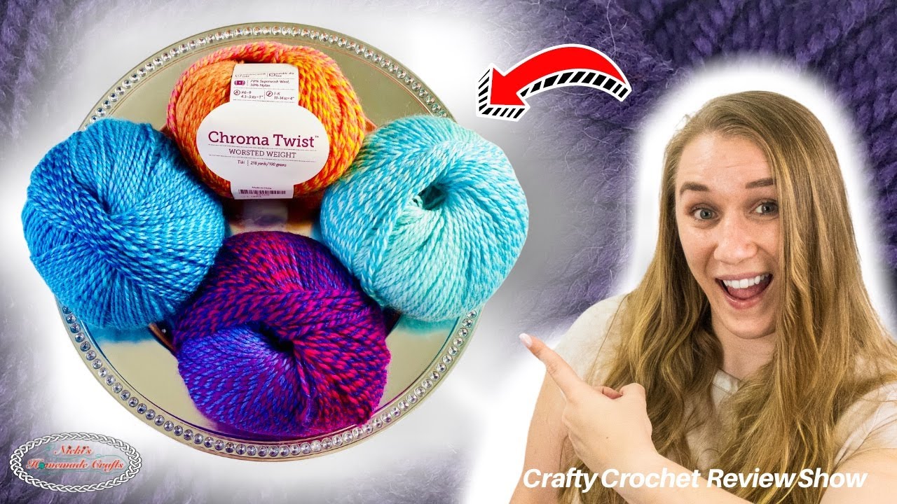 Beautiful Variegated Yarn called Chroma Twist by WeCrochet - YouTube