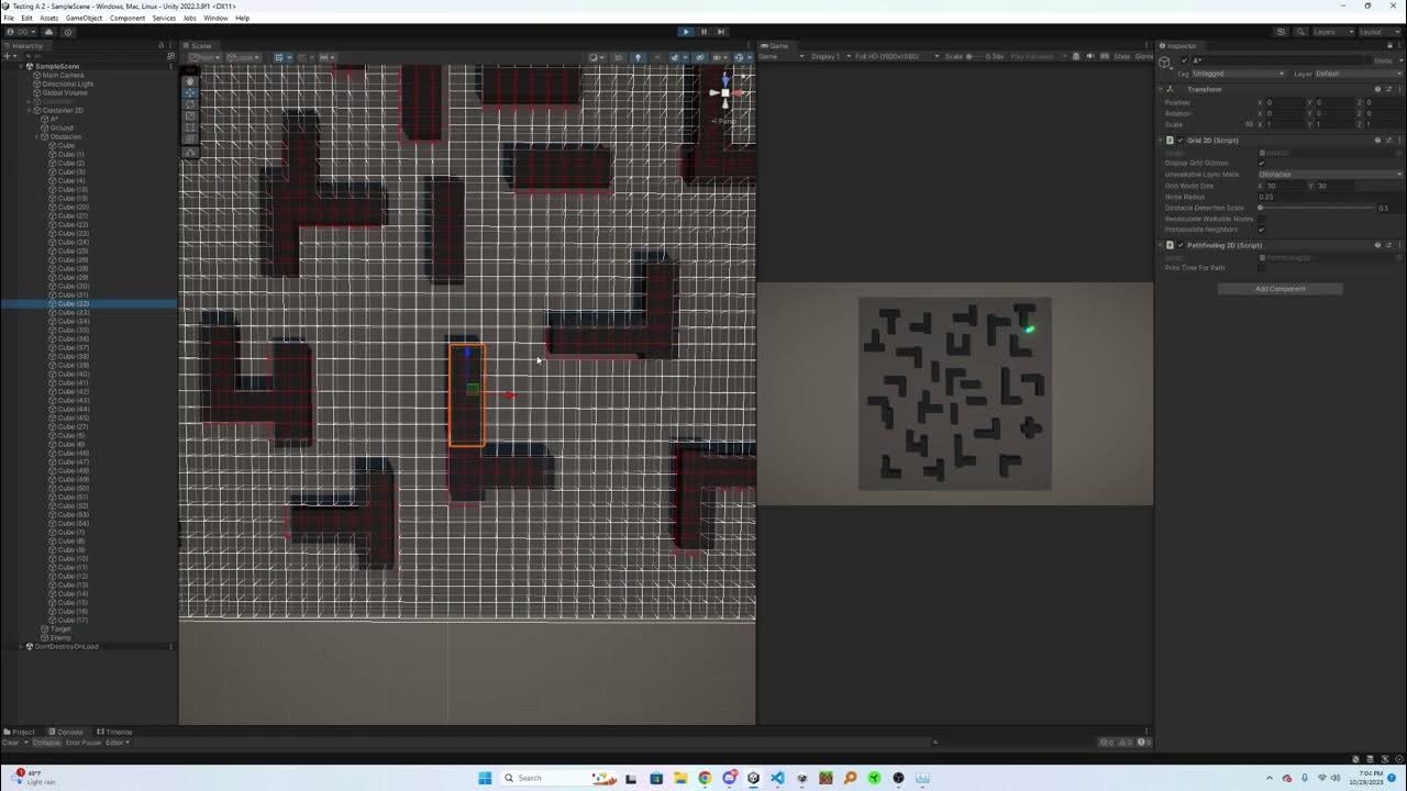 A Star Pathfinding (XZ Graph) - YouTube