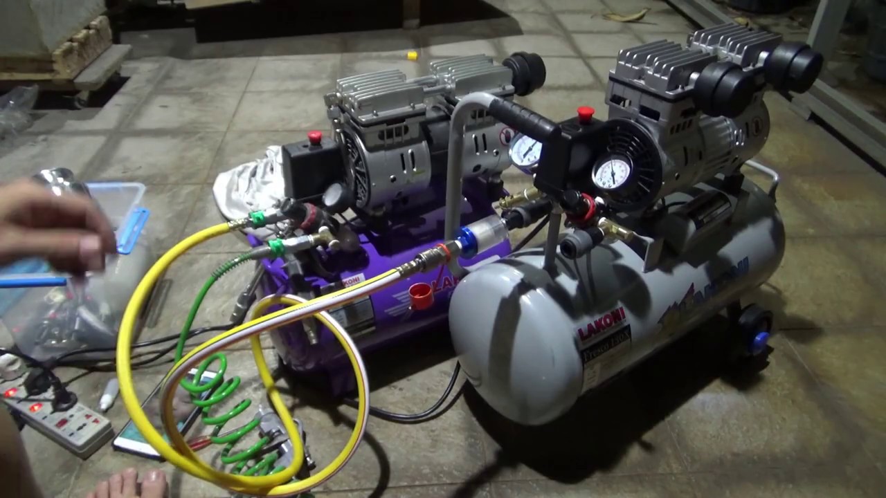 Menggabung Kompressor Menaikan Air Flow Kapasitas Angin Lakoni Oil Less ...