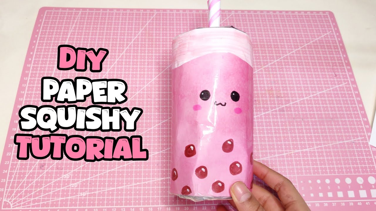 How to make ASMR Paper Boba squishy! l Tutorial - YouTube