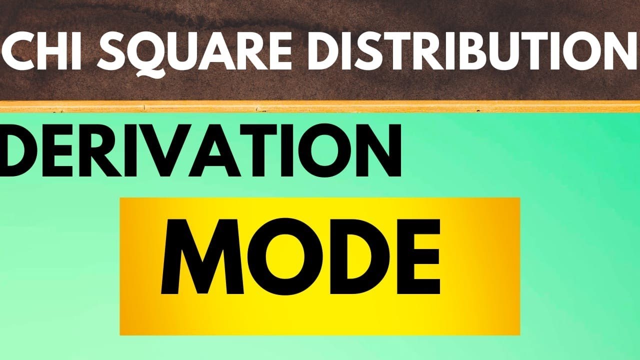 Mode of chi square distribution | statistical inference| chi square|bsc ...