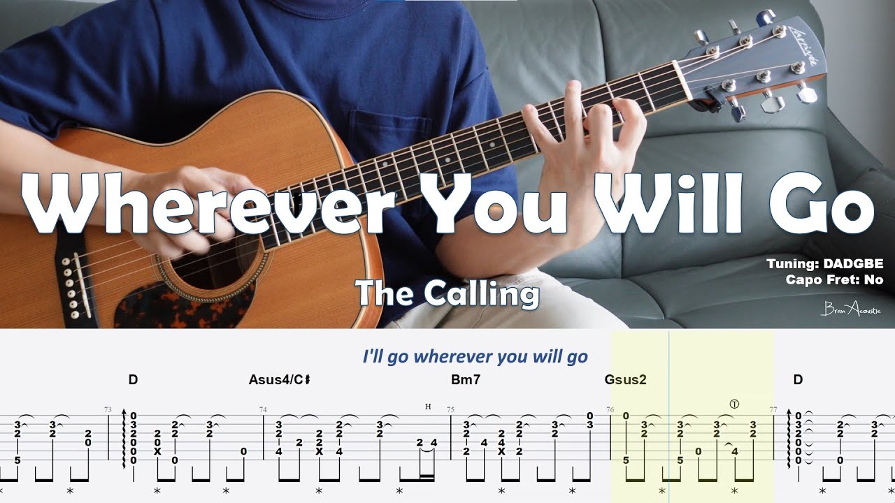 Wherever You Will Go The Calling Fingerstyle Guitar Tabs Chords wherever-you-will-go-the-calling-fingerstyle-guitar-tabs-chords