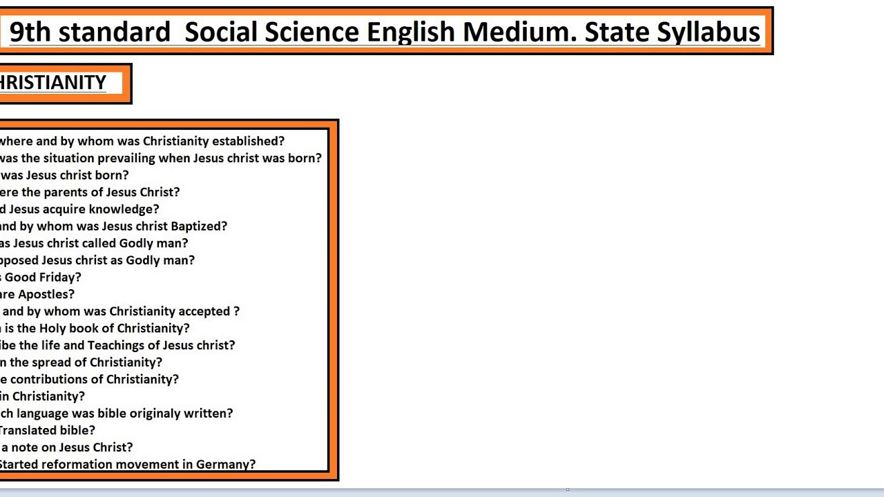Christianity Chp1 9std Social State Syllabus YouTube christianity-chp1-9std-social-state-syllabus-youtube