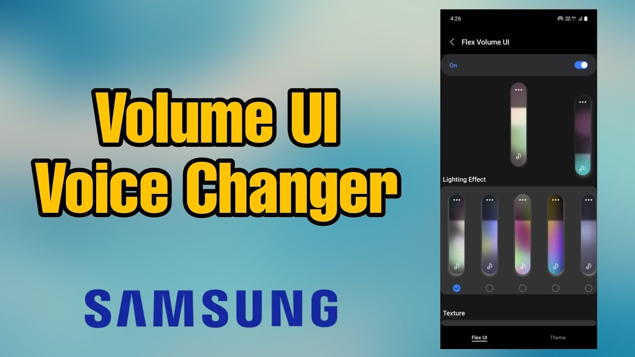 Samsung Voice Changer and Volume UI Changer - YouTube