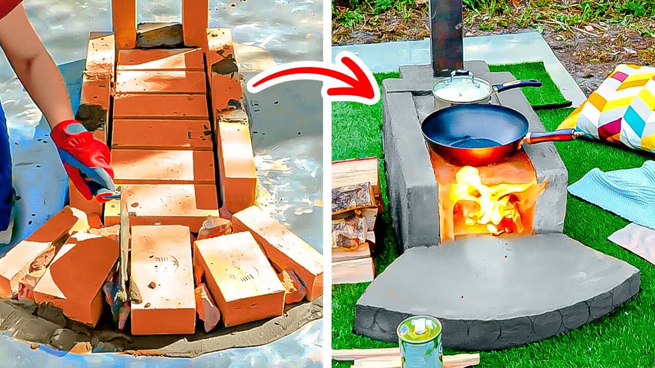 How to Build an Outdoor Clay Stove - YouTube