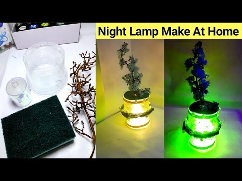 How to make lamp Homemade | Night Lamp making for bedroom | Home ...