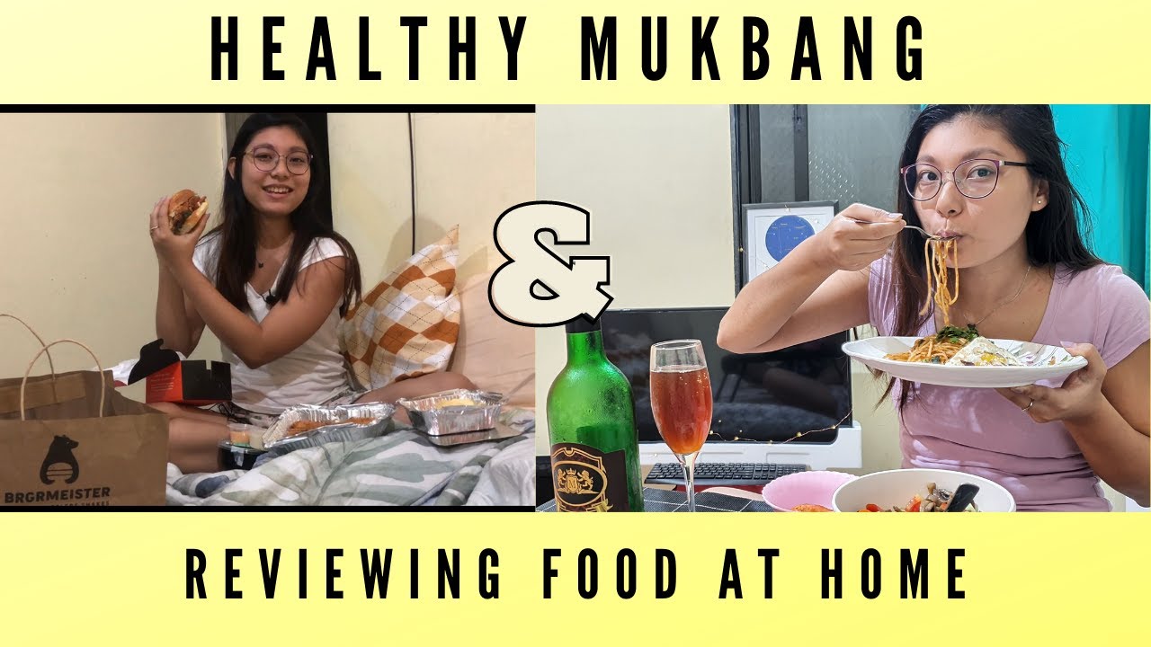 HEALTHY MUKBANG AND REVEWING FOOD AT HOME - YouTube